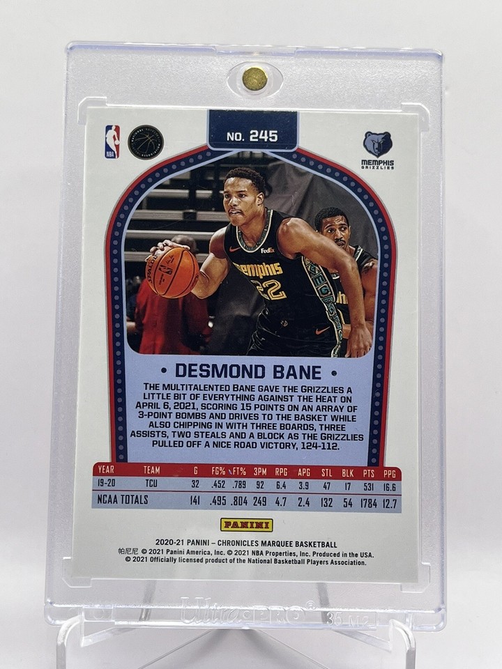 2020-21 Panini Chronicles - Marquee Pink #245 Desmond Bane (RC) | eBay