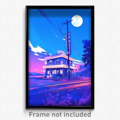 Icelandic Movie Poster - Digital Wire Frame Motel (Iceland Retro Film Art Print) | eBay