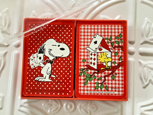 Hallmark Bridge Playing Cards Set Peanuts Vintage 1958 & 1965, Plastic ...
