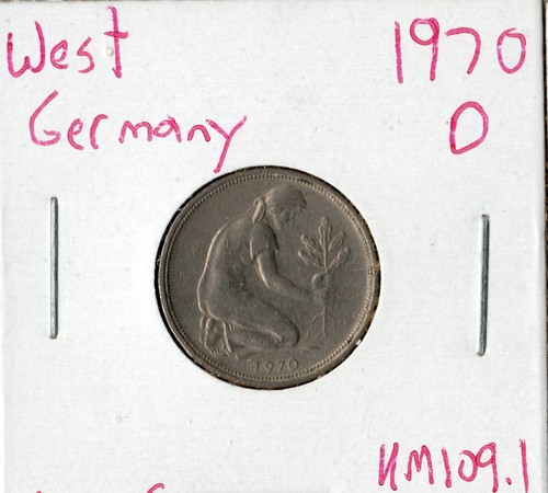 Coin Germany 50 Pfennig 1970 D KM109.1 | eBay