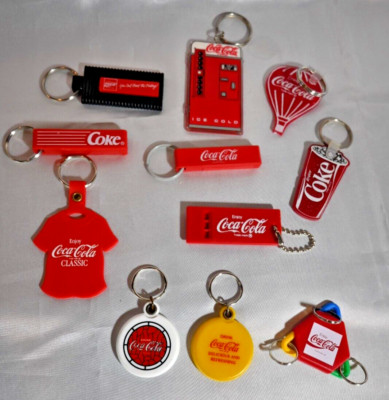 Coca Cola Various Plastic Key Rings, Key Chains - Choice of 11 | eBay