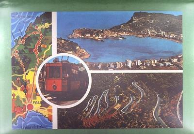 CPA Spain Mallorca Rail Railway Eisenbahn Train Tramway Map Landkarte ...