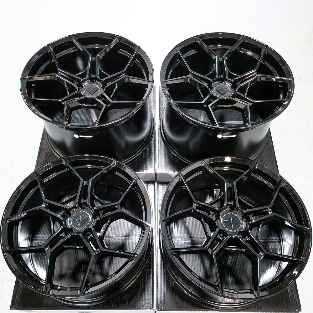19/20" Blaque Diamond BD-F25 Black 19x9 20x11 Wheels Rims Fits Corvette ...