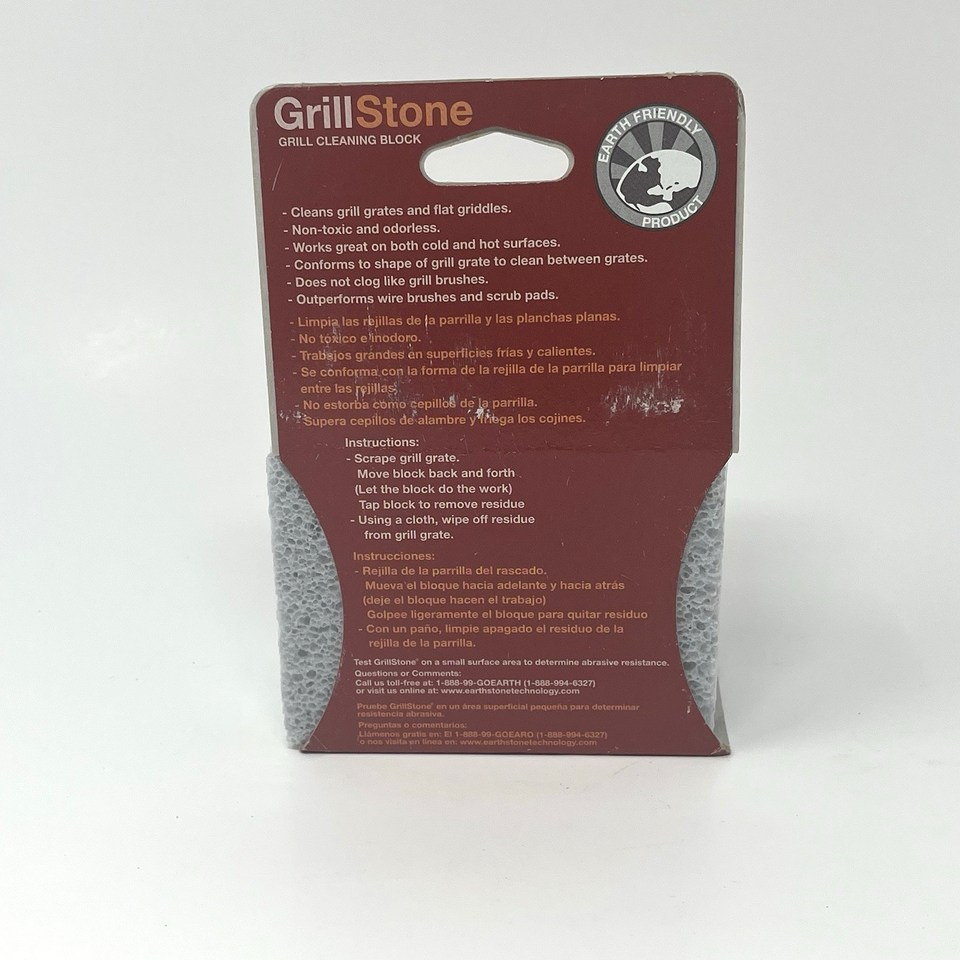 1 EarthStone Non-Toxic No Clog Grill Grate Cleaning Block Recycled ...