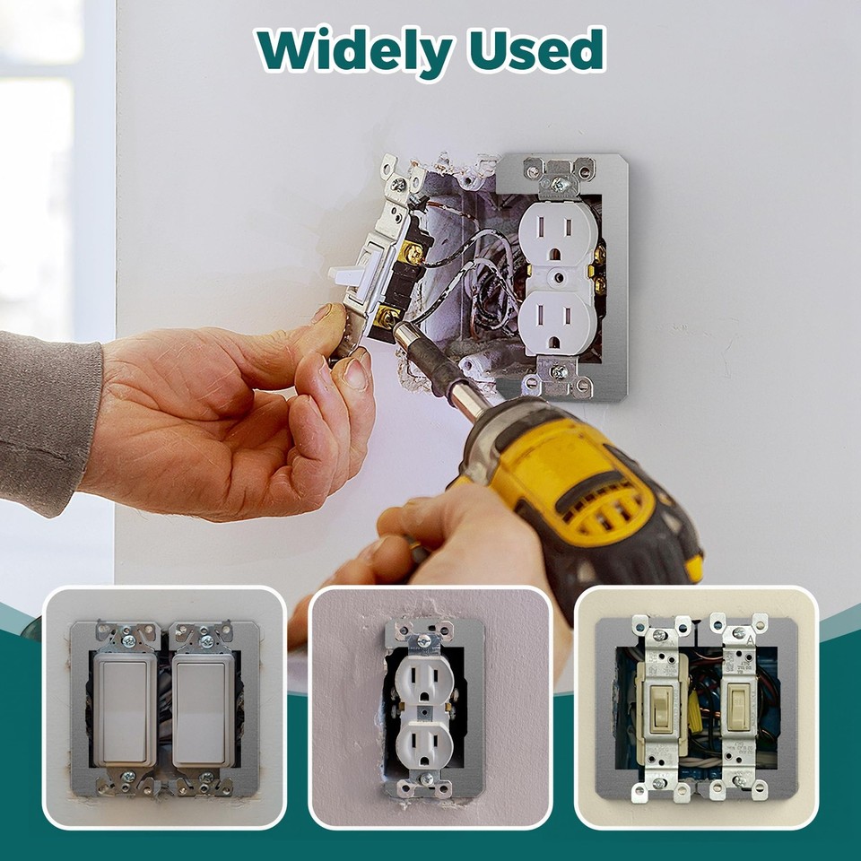15 Pcs Wall Plate Spacers, Metal Outlet Spacers for Electrical Box ...
