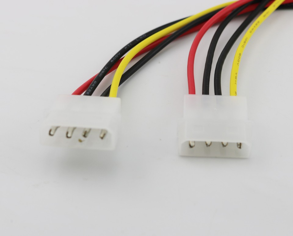 1pc Molex 4 Pin Male to LP4 Male Power Extension Adapter Connector ...