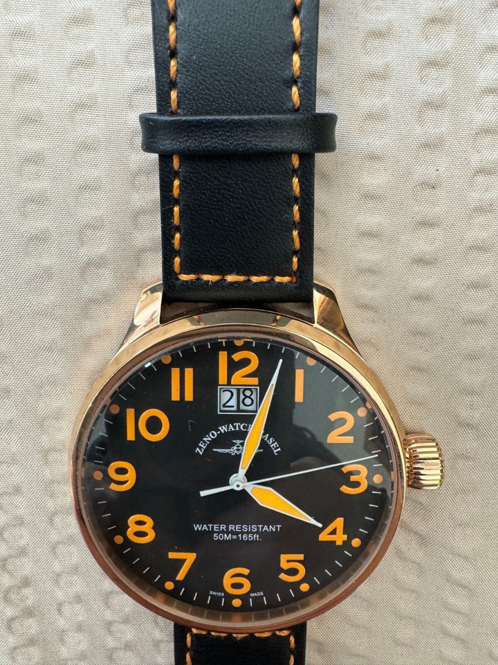 ZENO 6221-7003.RG Quartz Mega Watch 58mm plus Crown. BIG DATE at 12:00 ...