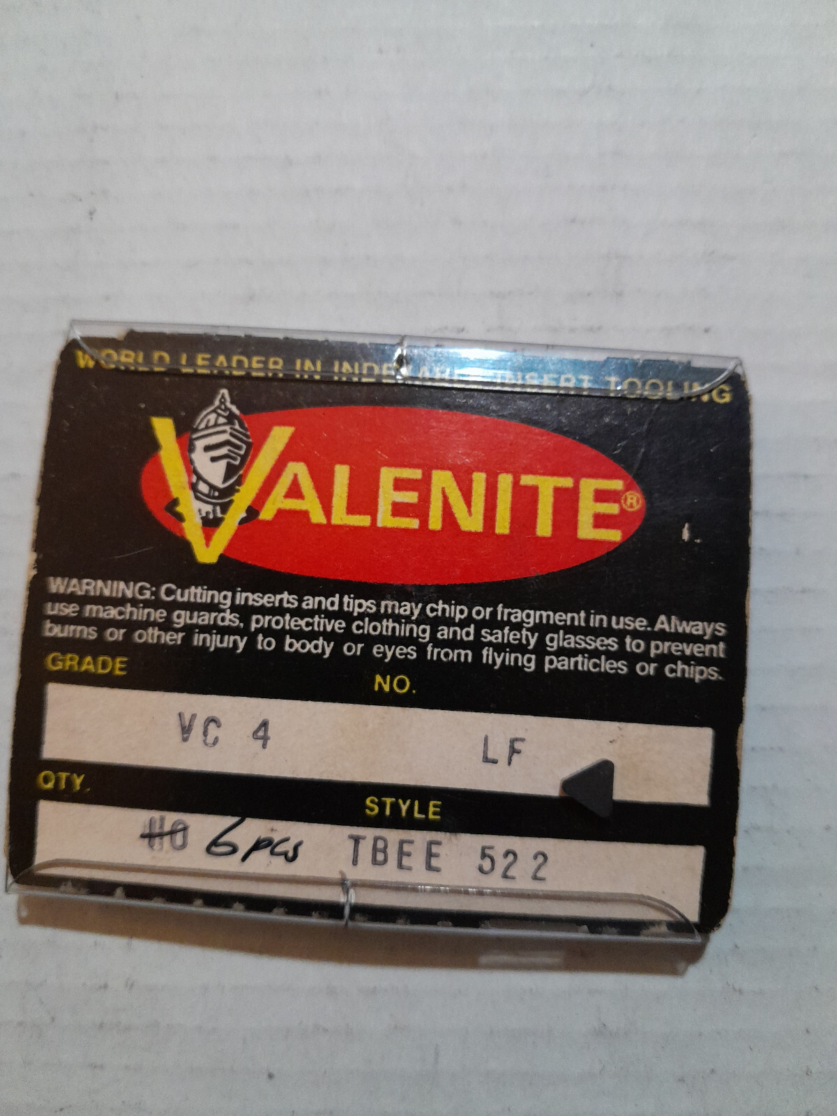 Valenite TBEE 522 VC4 Carbide Inserts 6 pcs | eBay