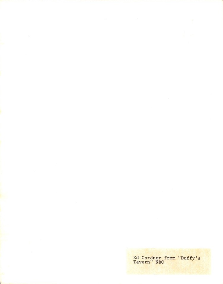 BR38 1945 Original Photo ED GARDNER Duffy's Tavern Musical Comedy Film ...