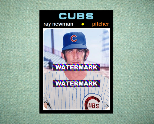 Ray Newman Chicago Cubs 1971 Style Custom Baseball Art Card | eBay