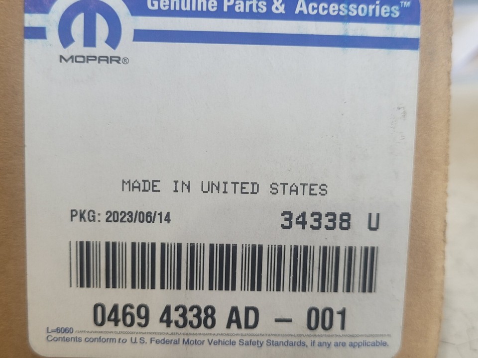 Mopar Genuine Oil Engine Cooler 4694338AD | eBay