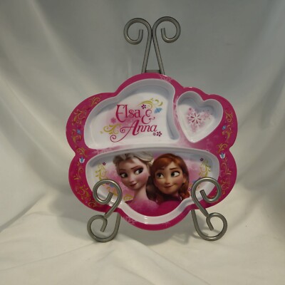 Zak! Disney Elsa & Anna BPA Free 3 Section Plate NEW | eBay