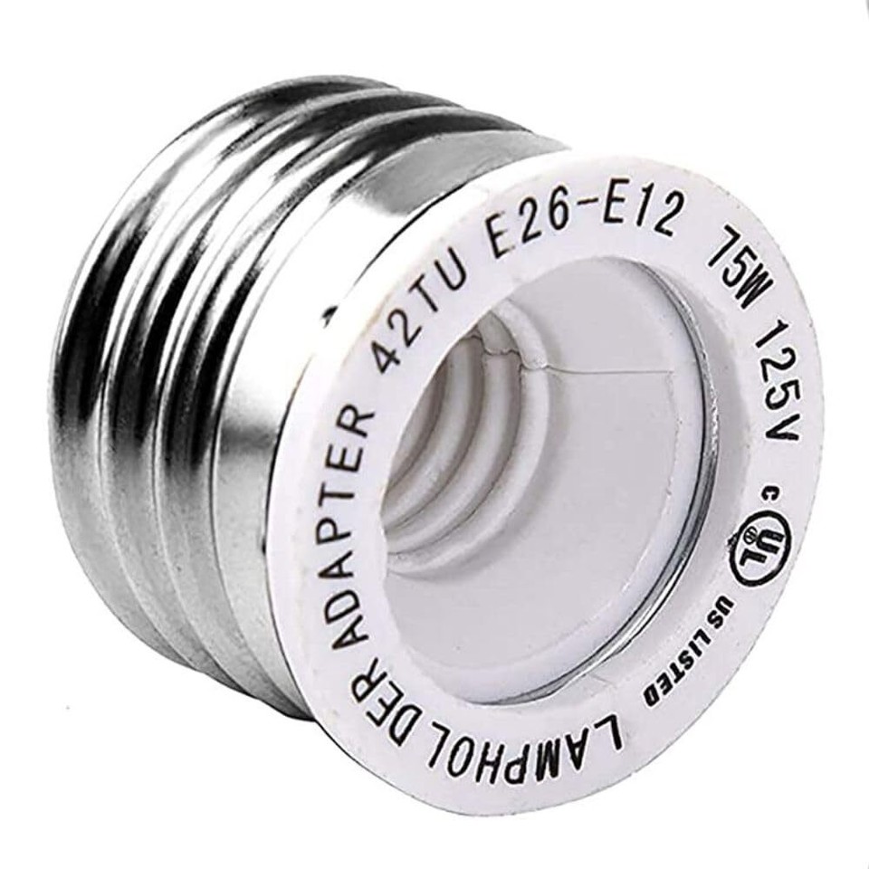 i-Socket 4-Pack LED E26 to E12 Bulb Light Socket Adapter Medium to ...