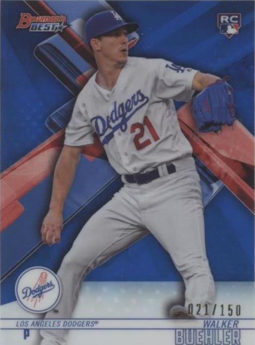 2018 Bowman's Best - Walker Buehler #2 Blue Refractor /150 (RC) for ...