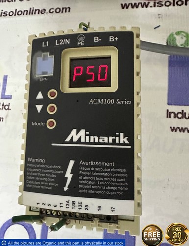 Minarik ACM112S-0.4 AC Motor Drive ACM100 Series 0.5HP 0.37KW 213-09407 ...