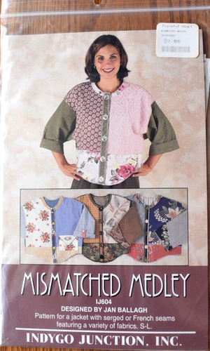 MISMATCHED MEDLEY JACKET PATTERN INDYGO JUNCTION SIZES S M L UNCUT ...