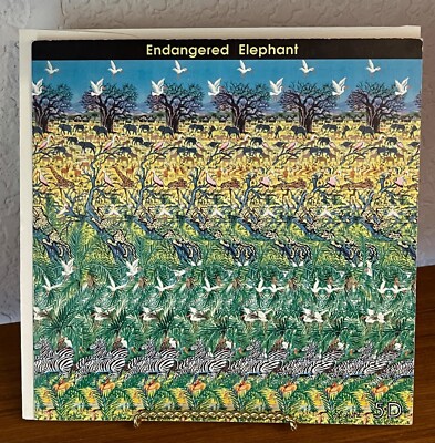 Vtg. Blue Mountain Arts 5-D Stereogram "Endangered Elephant" Blank ...