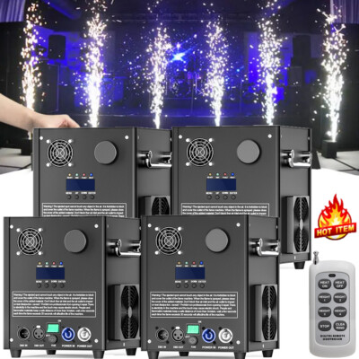 4x 700W Cold Spark Machine DMX512 Sparkular Feuerwerksmaschine DJ ...