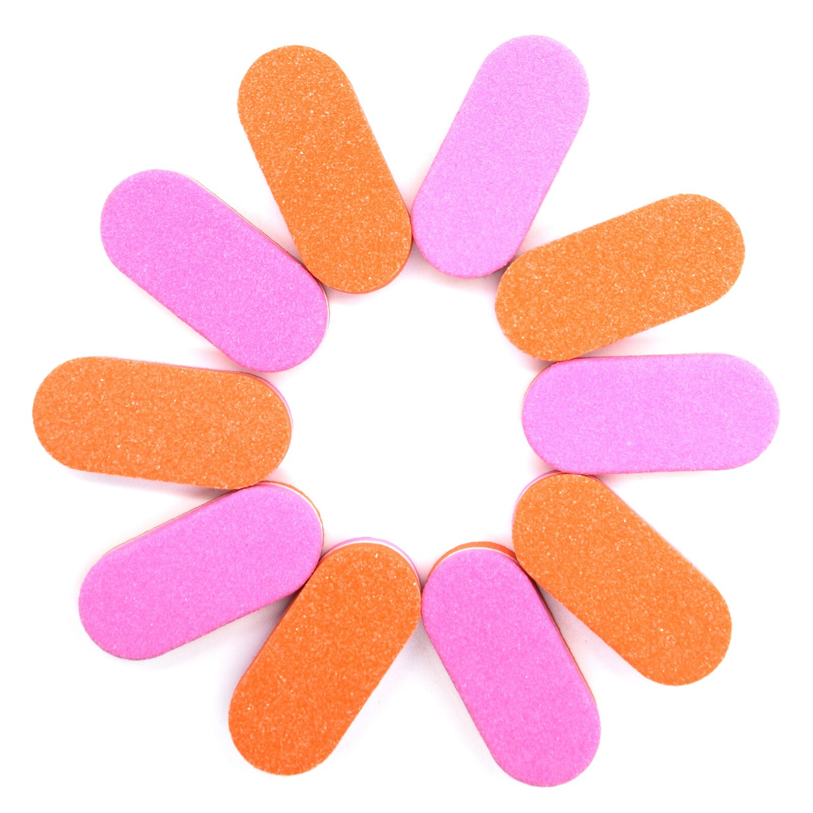 50pc Nail Buffer Block Mini Buffers Orange Pink Oval Nail Sanding ...