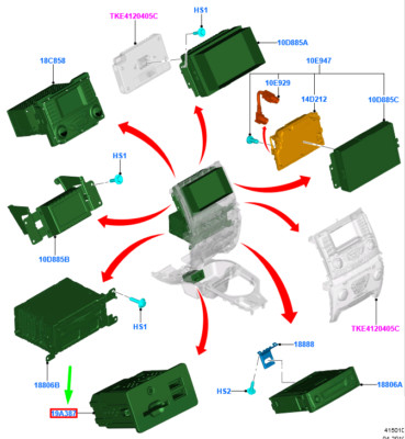 FORD RANGER T6 MK1 Instrument Transceiver Panel 1929389 NEW GENUINE | eBay