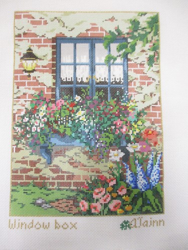 Alainn/Sandra Gilmore Handpainted Needlepoint Canvas Window Box Flowers | eBay