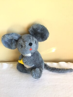 Vintage R Dakin Blue Sitting Floppy Ear Mouse Plush Stuffed Animal Toy ...