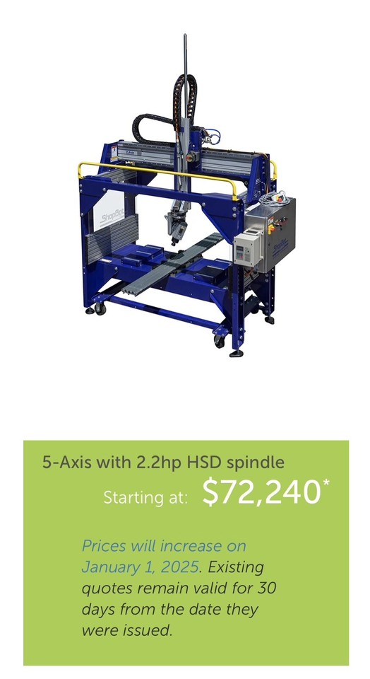 Premium Condition Shopbot 5 Axis Entry Level CNC Router 3D Cutting ...
