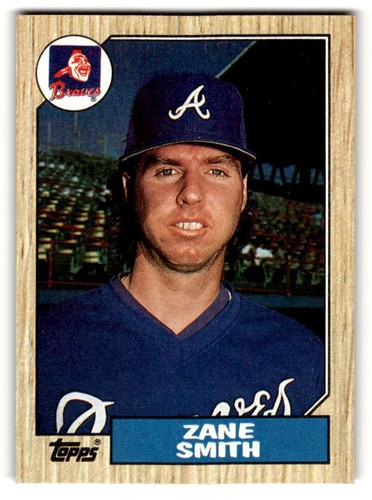 1987 Topps #544 Zane Smith Atlanta Braves Baseball Cards EX/NM ID:53508 ...