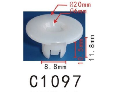 20Pcs Nylon Fastener Rivet Retainer Clip Pillar Euro Car PW842076 ...