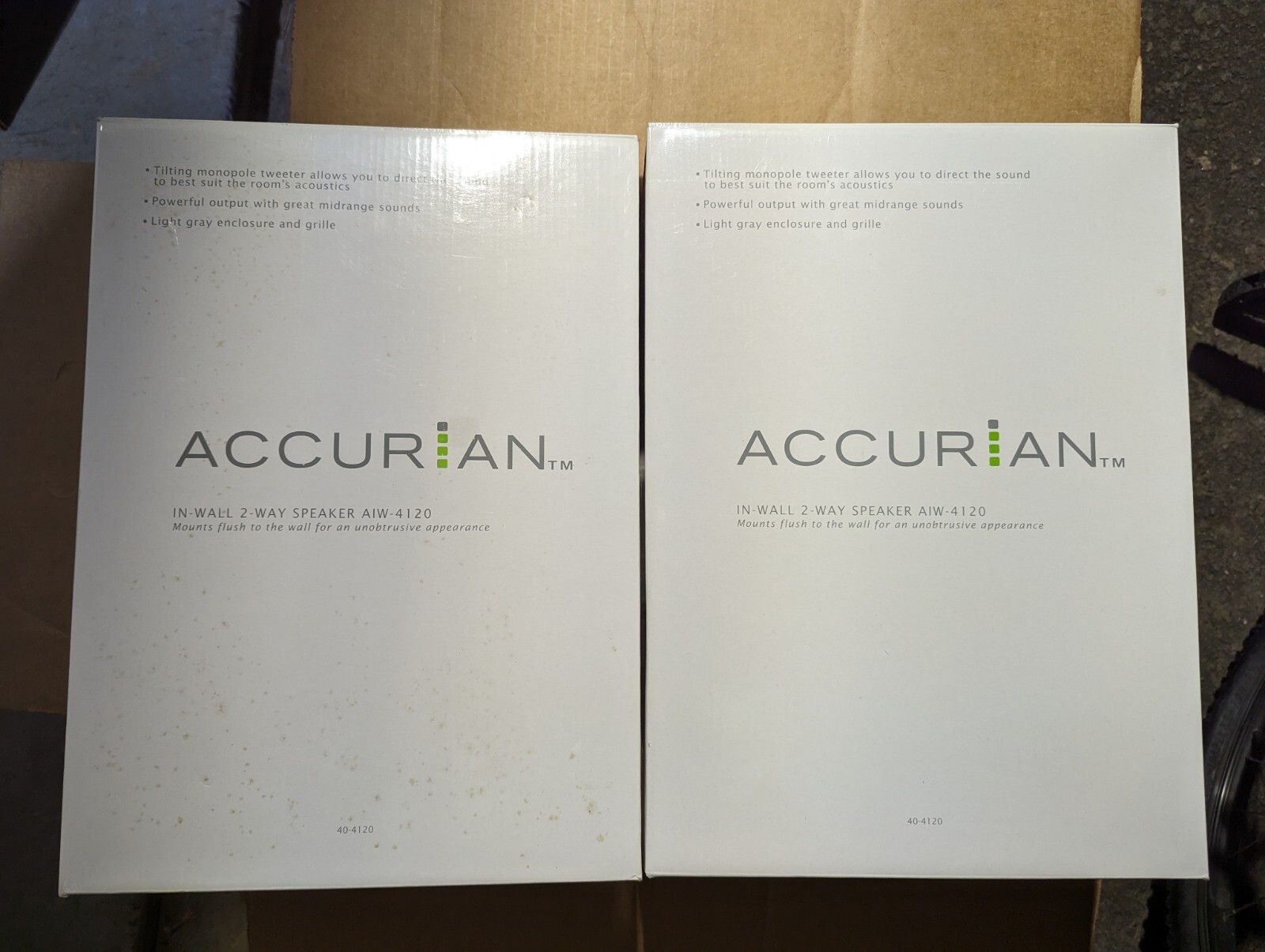 Accurian in Wall 2 Way Speaker 40-4120 Light Gray Enclosure Grille 100 ...