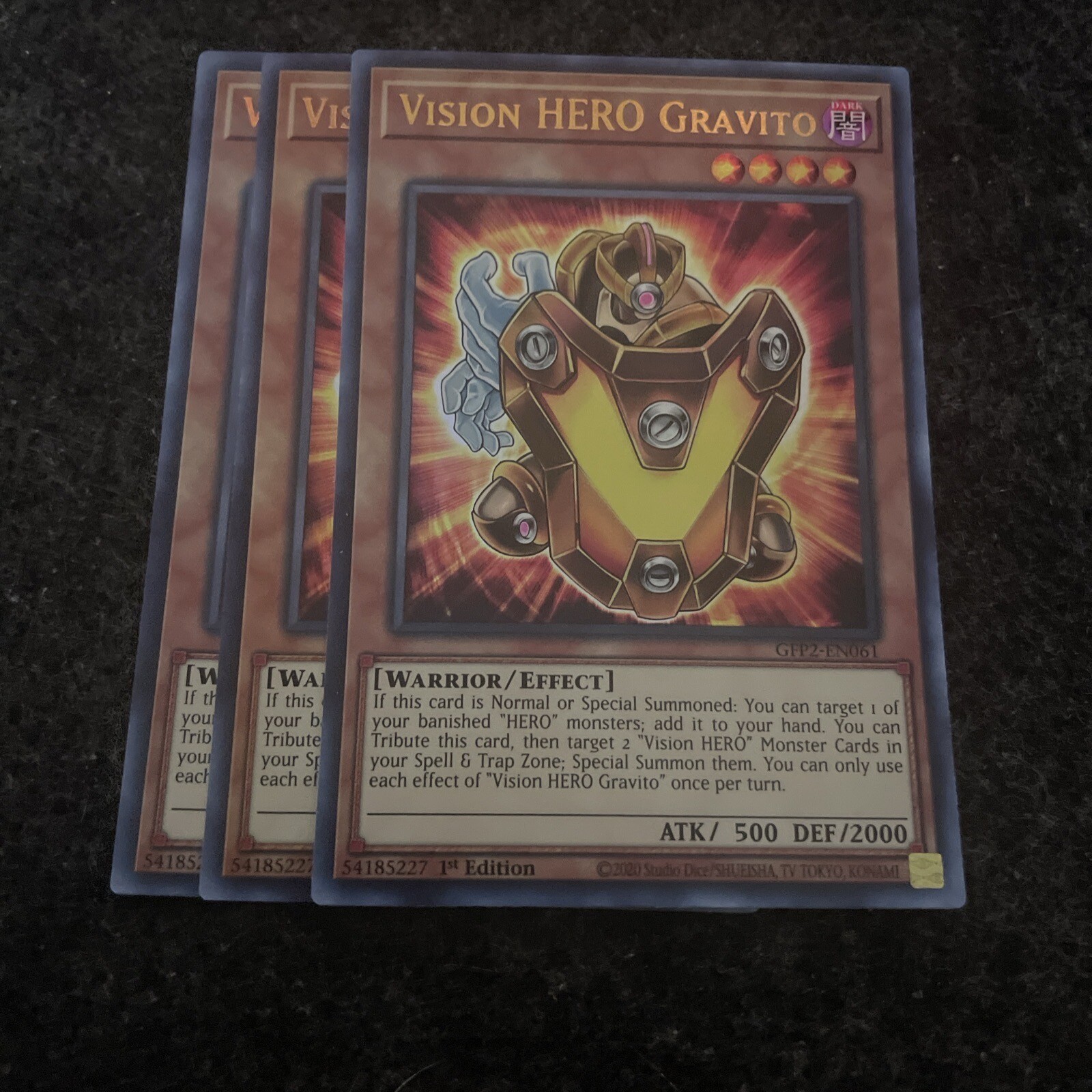 Yugioh! 3x VISION HERO GRAVITO GFP2-EN061 ULTRA Yu-Gi-Oh! | eBay