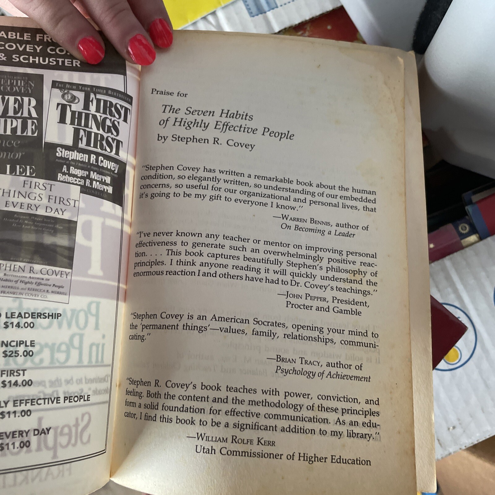 The Seven Habits of Highly Effective People by Stephen R. Covey (1990 ...