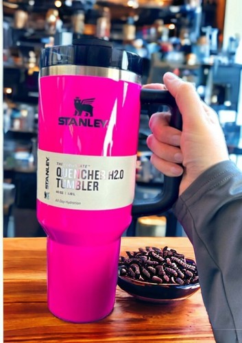 Stanley JUST RELEASED, Neon PINK 40OZ TUMBLER, AUTHENTIC | eBay