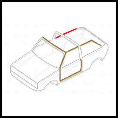VW GOLF MK1 CABRIO O/S REAR SIDE WINDOW SCRAPER RUBBER SEAL (INNER ...