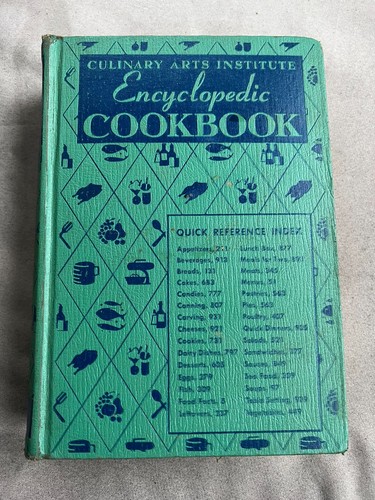 Vtg Culinary Arts Institute Encyclopedic Cookbook 1948 Hard Cover ...