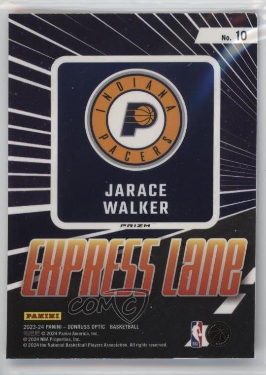 2023-24 Panini Donruss Optic Express Lane Holo Prizm Jarace Walker #10 ...