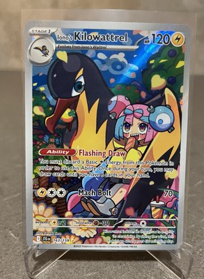 Pokemon Card Ionos Kilowattrel 163/159 Full Art Scarlet Violet Journey ...