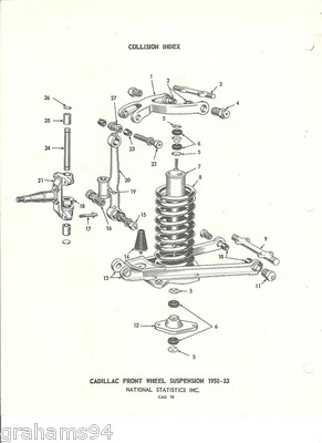 1950 1951 1952 1953 Cadillac Front Suspension NOS Parts Guide | eBay