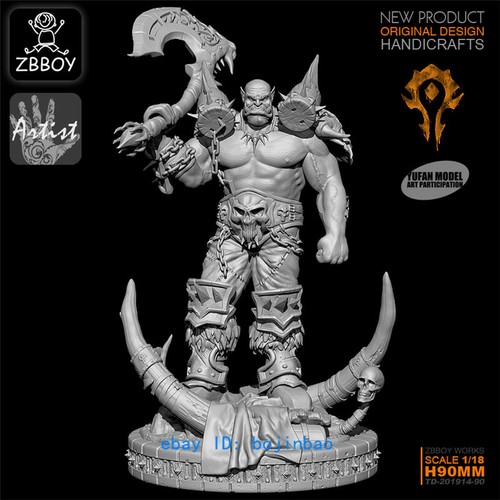 WOW Garrosh Hellscream Resin Figure Model kits 1/18 Scale Unpainted ...