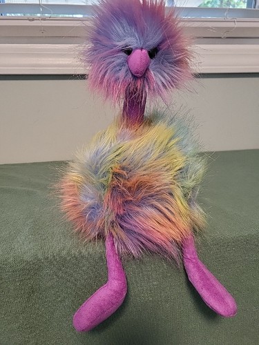 Jellycat RAINBOW POM POM 13" Plush - Fluffy Stuffed Animal Ostrich Emu ...