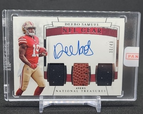 2019 National Treasures Rookie NFL Gear Signature Trios 49ers Deebo ...