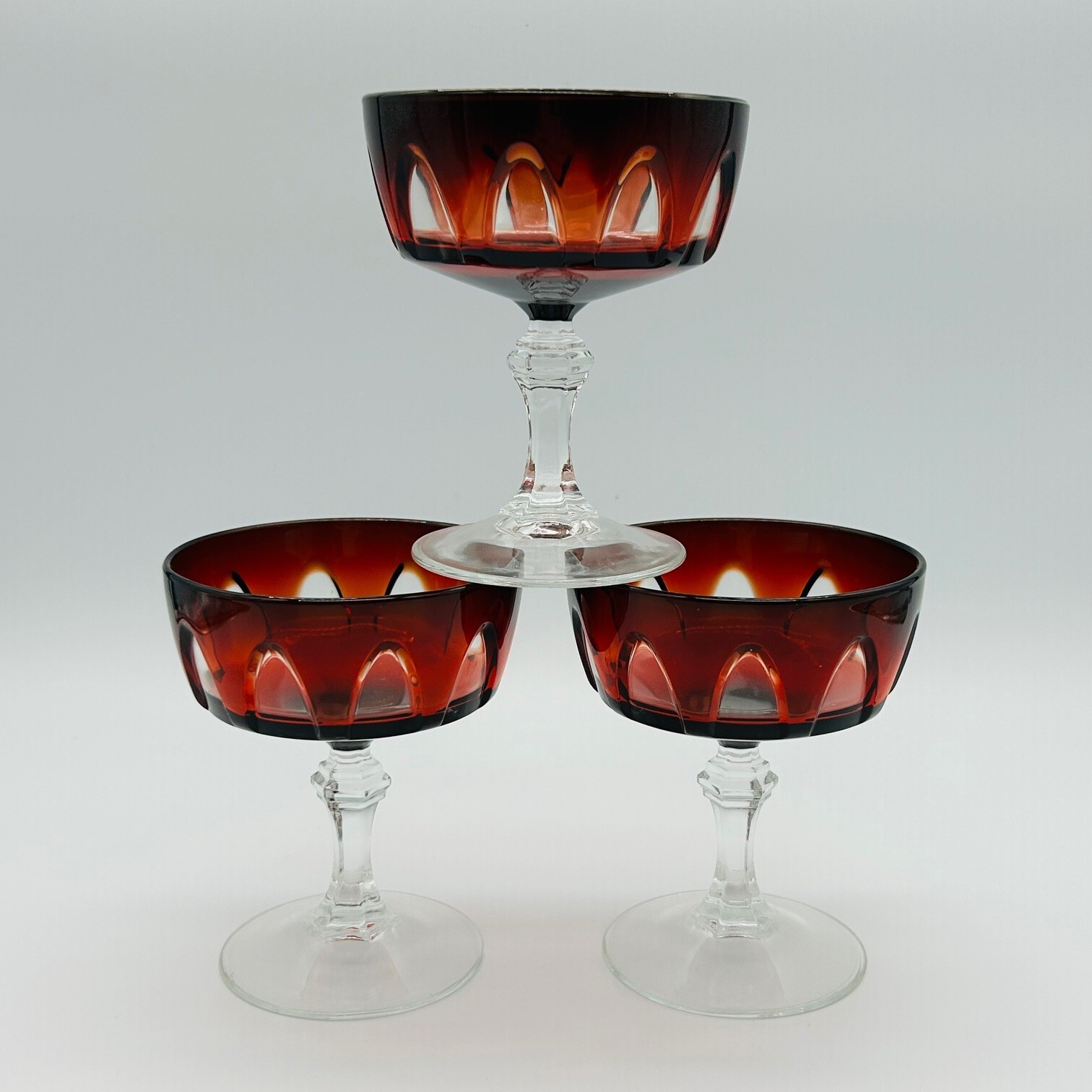 Cristal D’ Arques Durand Gothic Champagne Sherbet Glasses (Set Of 3 ...