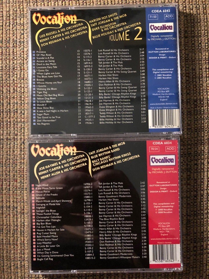 Jazz label Vocalion 2CD sampler LOT | eBay