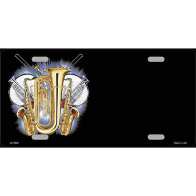 Band Musical Instruments Offset Metal Novelty License Plate Tag LP-2309 ...