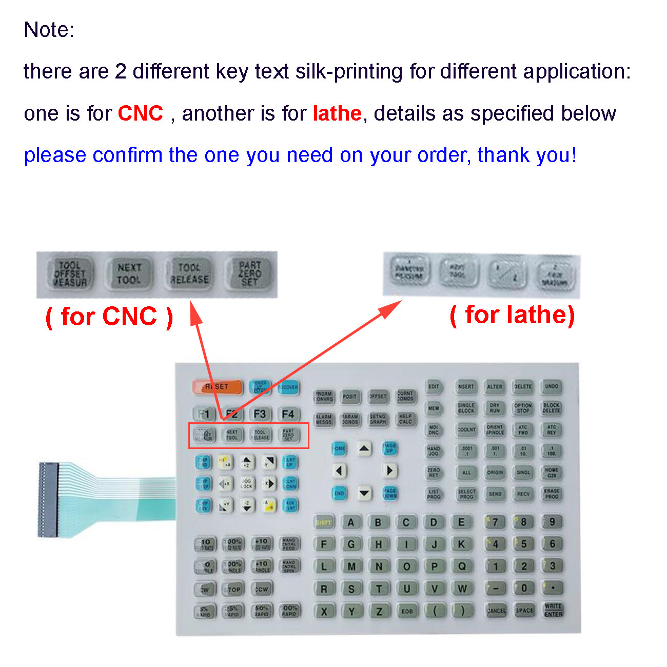 Fit for HAAS CNC Machine 61-0201 Lathe 61-0202 Membranr Keypad 1-Year ...