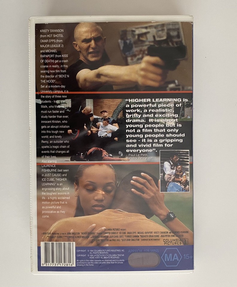 Higher Learning [VHS] First Release Ex-Rental Big Box Video Tape 1995 ...