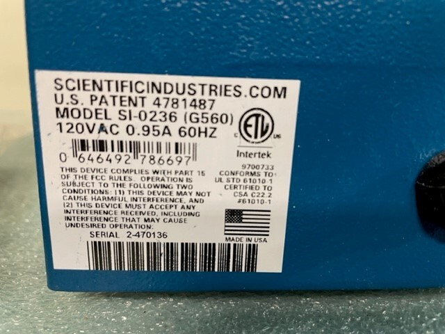 Scientific Industries Vortex Genie 2 Model SI-0236 (G560) Vortex Mixer ...