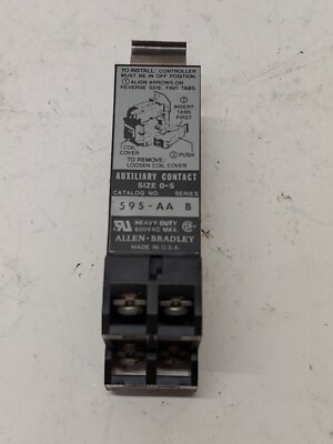 Allen-Bradley 595-AA Series B Auxiliary Contact Size 0-5 | eBay