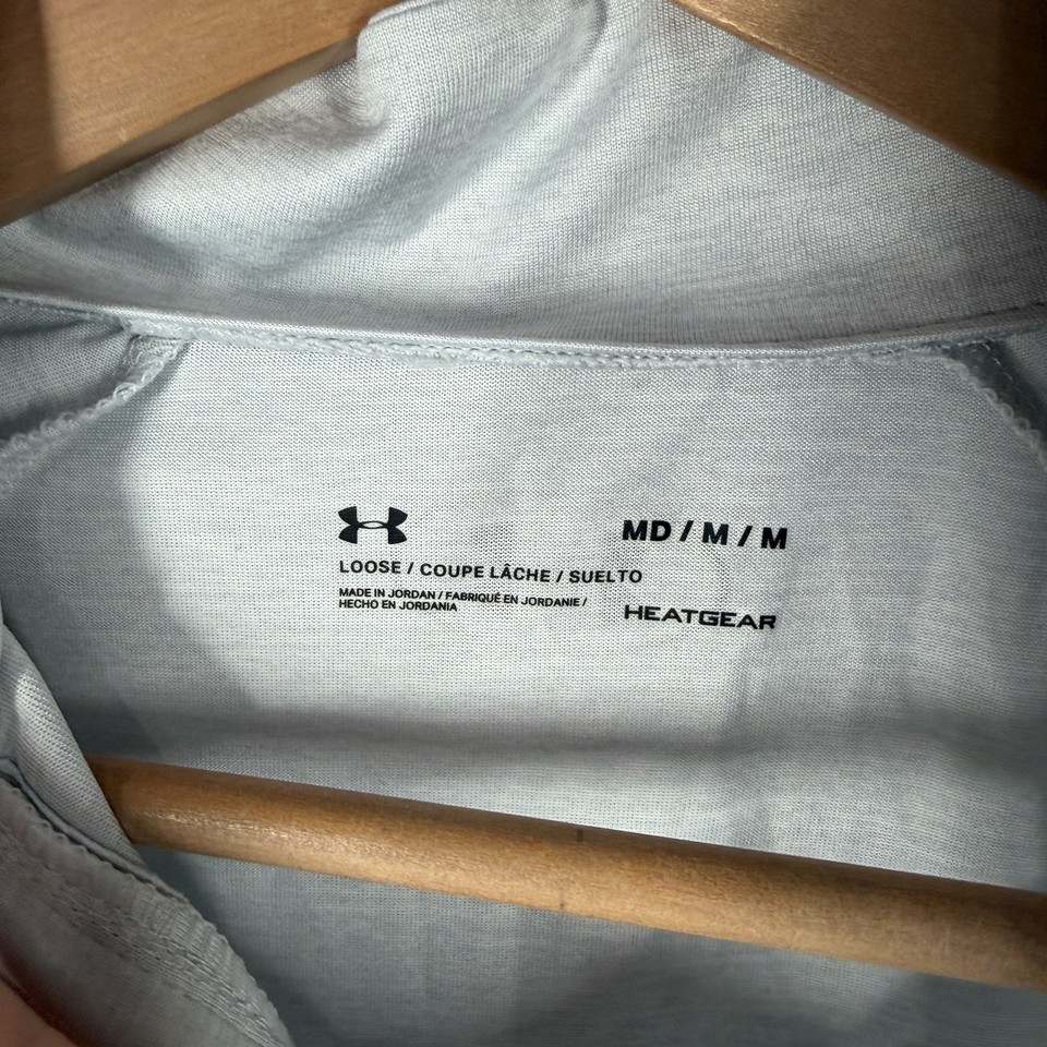 Under Armour Light Blue Tech Halfzip Top HeatGear Medium Loose | eBay UK