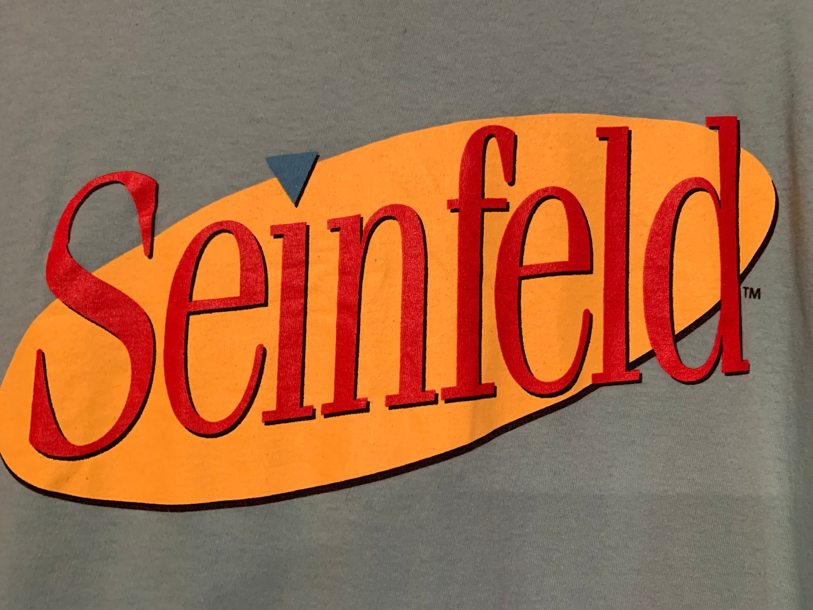 Vintage SEINFELD TV Show Logo Adult Size 2XL Blue Sho… - Gem